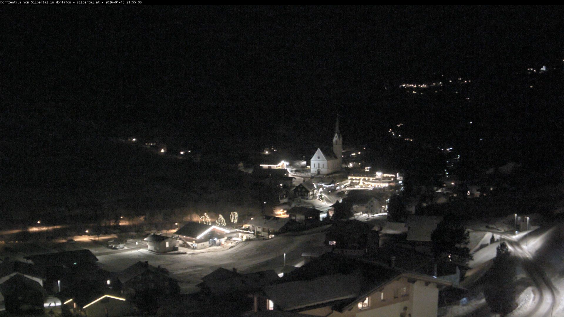 Gemeinde Silbertal: Dorfzentrum vom Silbertal Mountain Cam Austria
