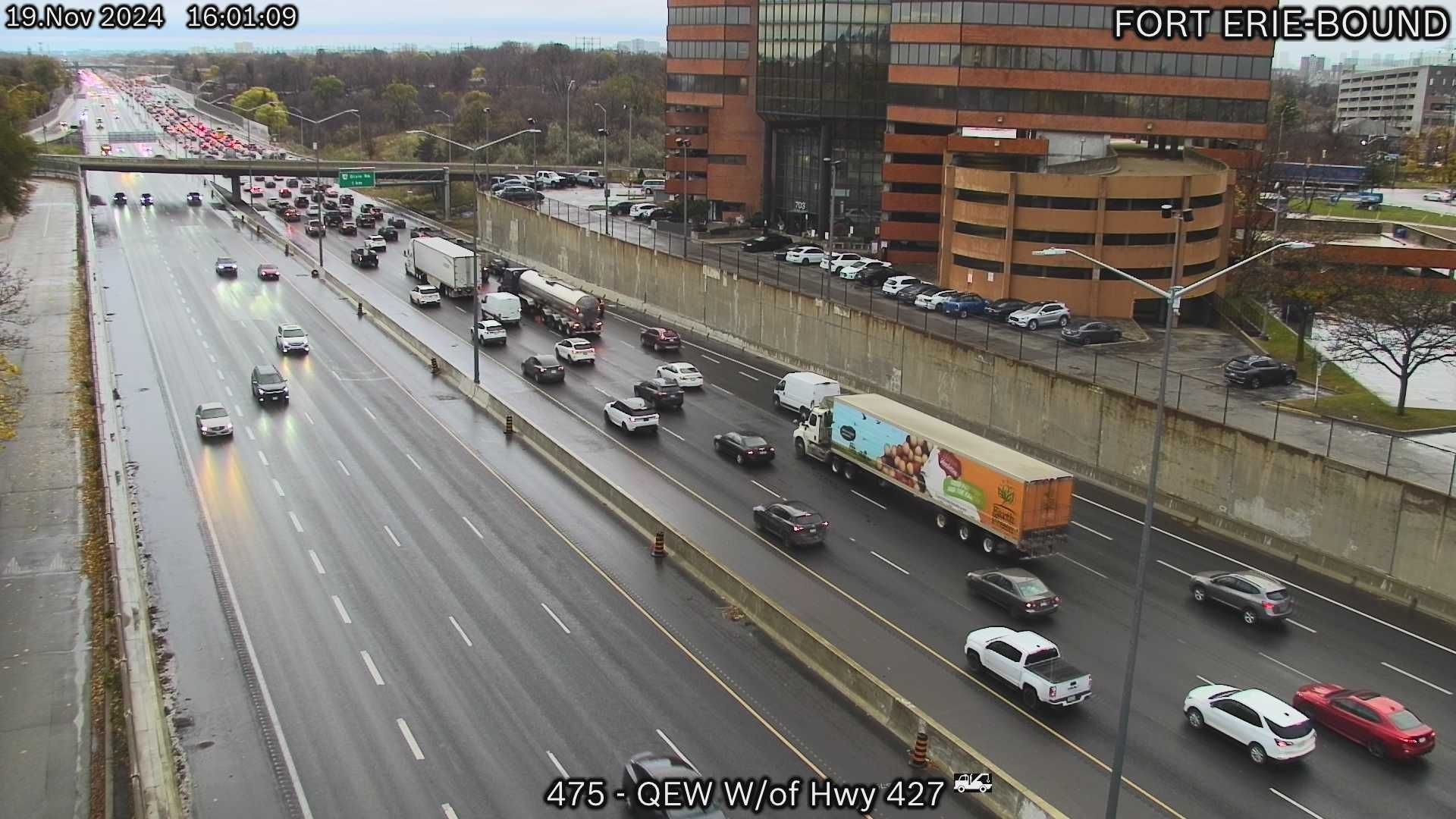 Etobicoke: QEW west of Highway 427 Landscape Webcam Canada