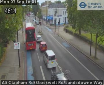 London: A3 Clapham Rd/Stockwell Rd/Landsdowne Way Landscape Webcam ...