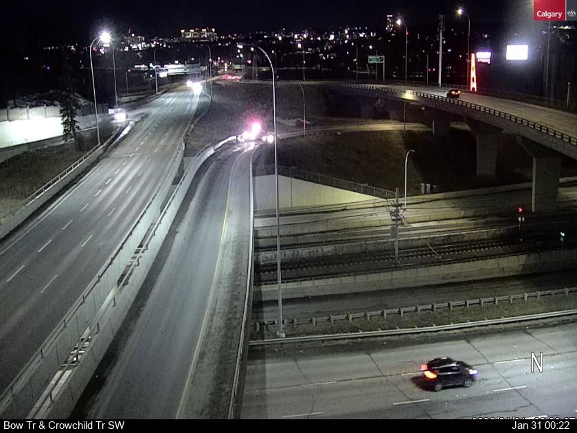 Scarboro: Bow Trail - Crowchild Trail SW Traffic Cam Canada