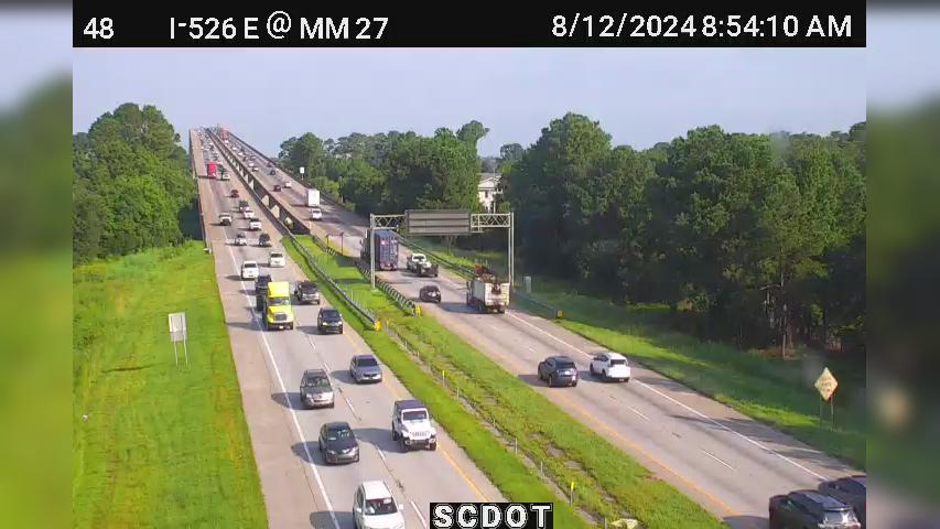 Mount Pleasant: I-526 E @ MM 26 (Wando Bridge) Live Traffic Camera