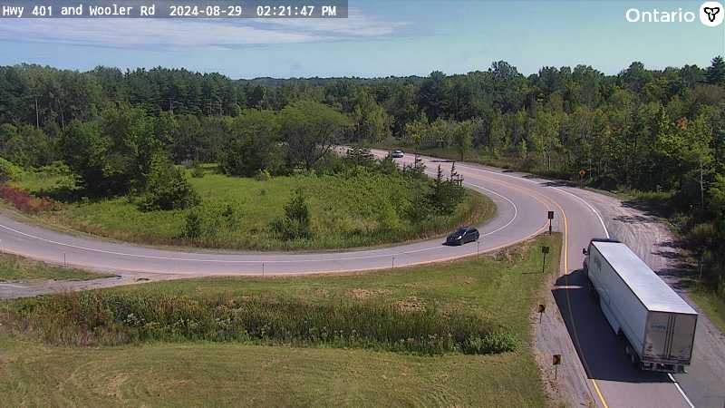 Trenton: Highway 401 at Wooler Landscape Webcam Canada