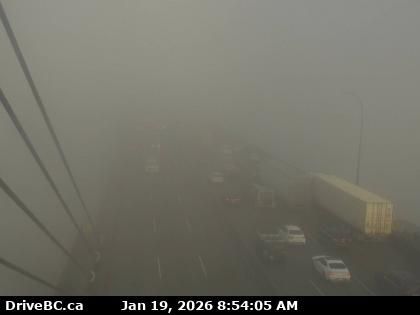 Delta › North: Alex Fraser Bridge, mid-span, looking north Traffic Cam