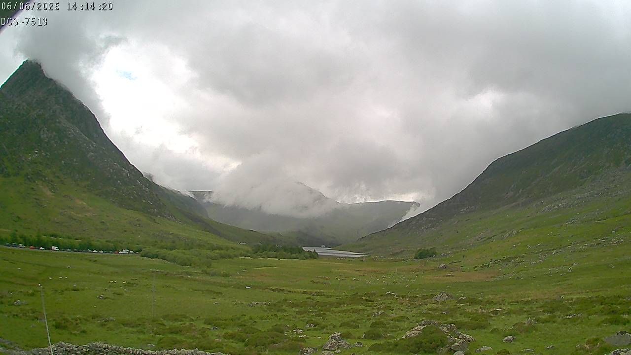 Capel Curig: Y Garn from the Ogwen Valley Mountain Rescue team base ...