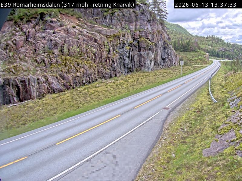 Romarheim: E39 Romarheimsdalen (Knarvik) Landscape Webcam Norway