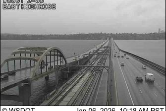 See Mercer Island: I-90 at MP 5.7: Floating Bridge, East Highrise Live ...
