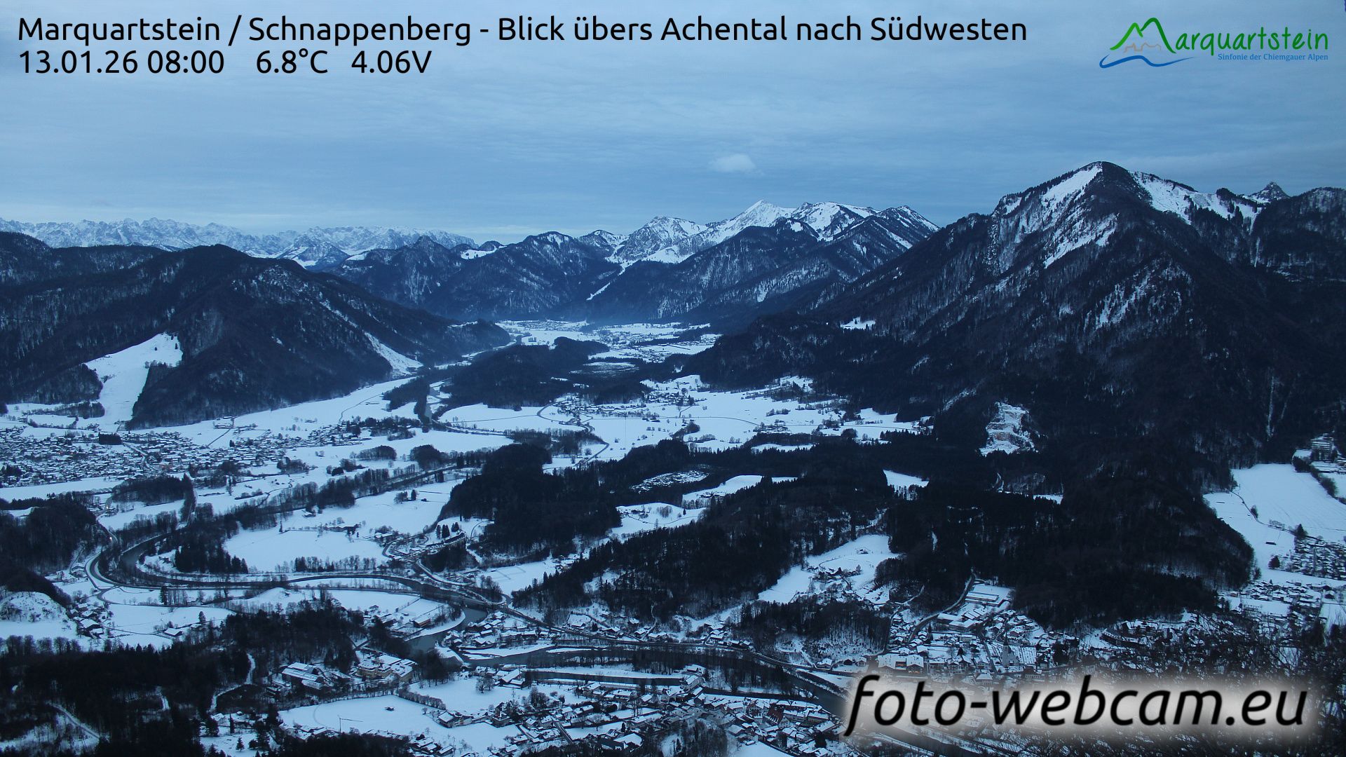 Marquartstein: Schnappenberg - Blick übers Achental nach Südwesten ...