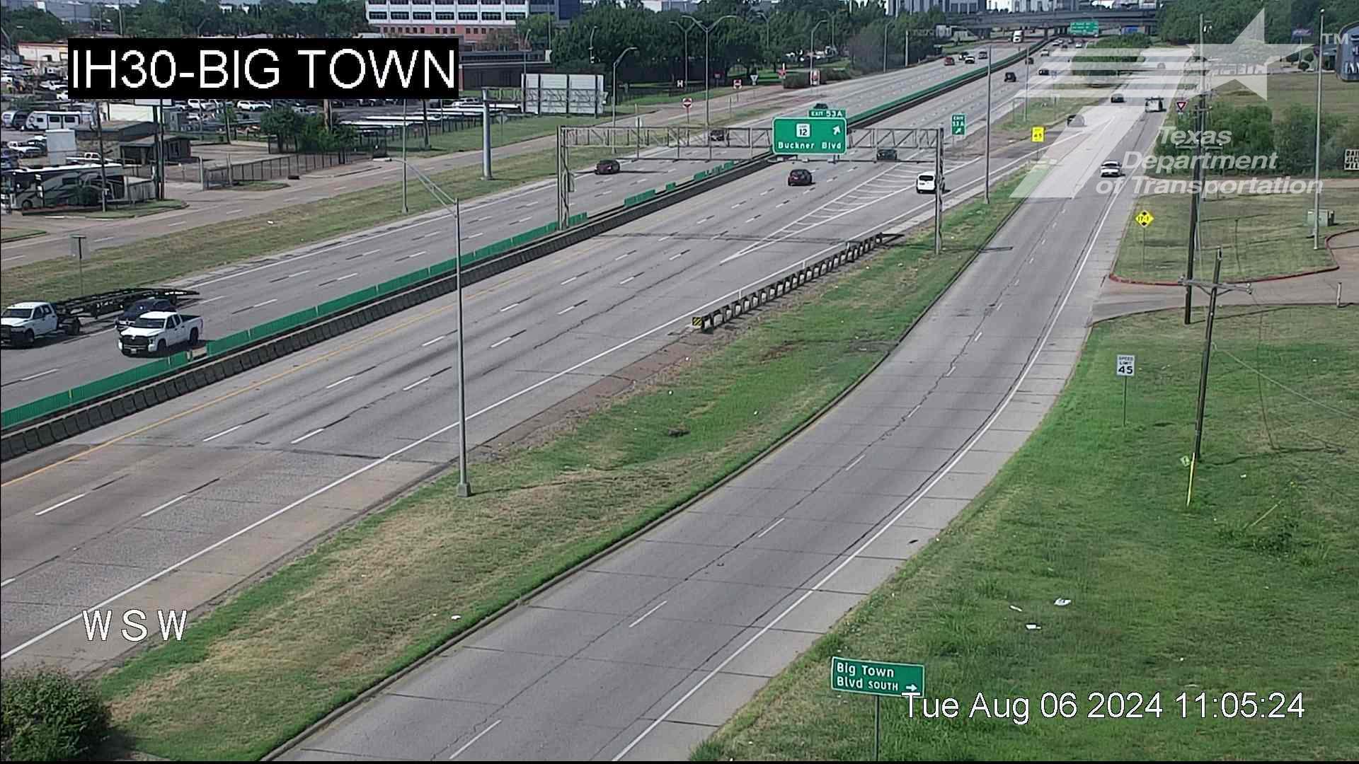 Reinhardt › East: I-30 @ Big Town Traffic Cam