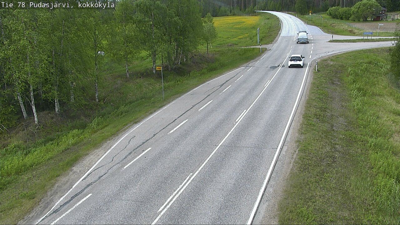 Pudasjarvi: Tie - Kokkokylä - Rovaniemelle Traffic Cam Finland
