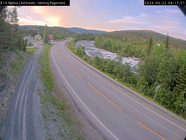 Ryfoss: E16 - Fagernes Landscape Webcam Norway