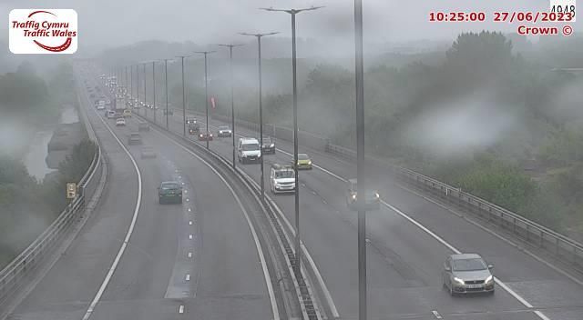 Baglan: Briton Ferry - M4 eastbound between junctions 42 and 41 ...