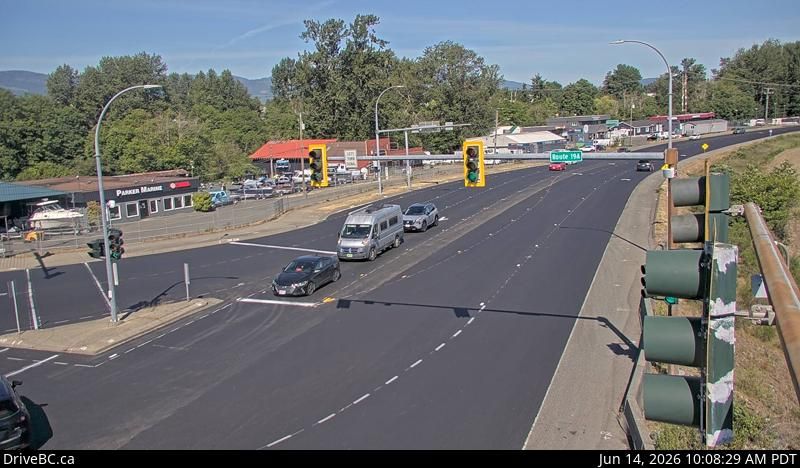 Courtenay › North: Hwy 19A at 17th Street Bridge in - looking ...