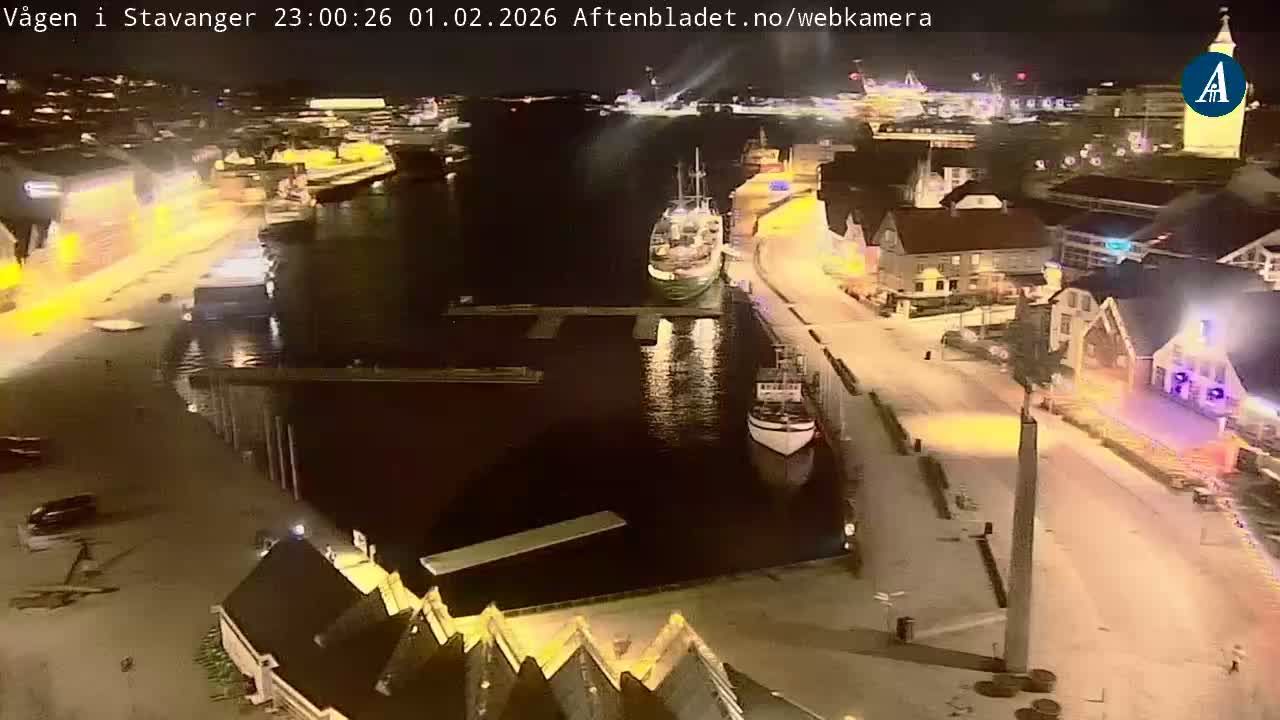 Webcam Stavanger / Blick auf den Hafen Vågen / Rogaland / Norwegen