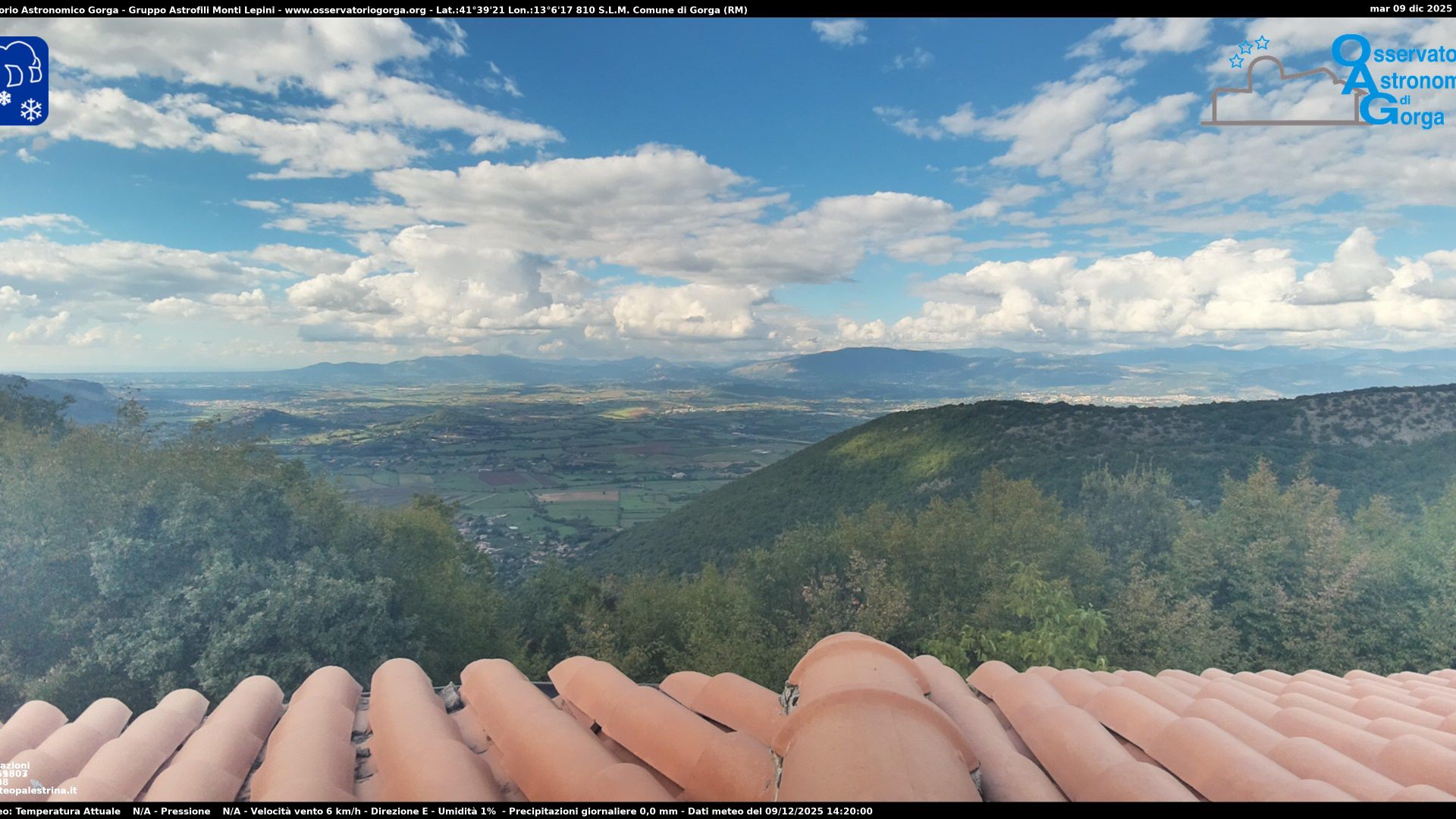 Gorga › North: Panorama Landscape Webcam Italy