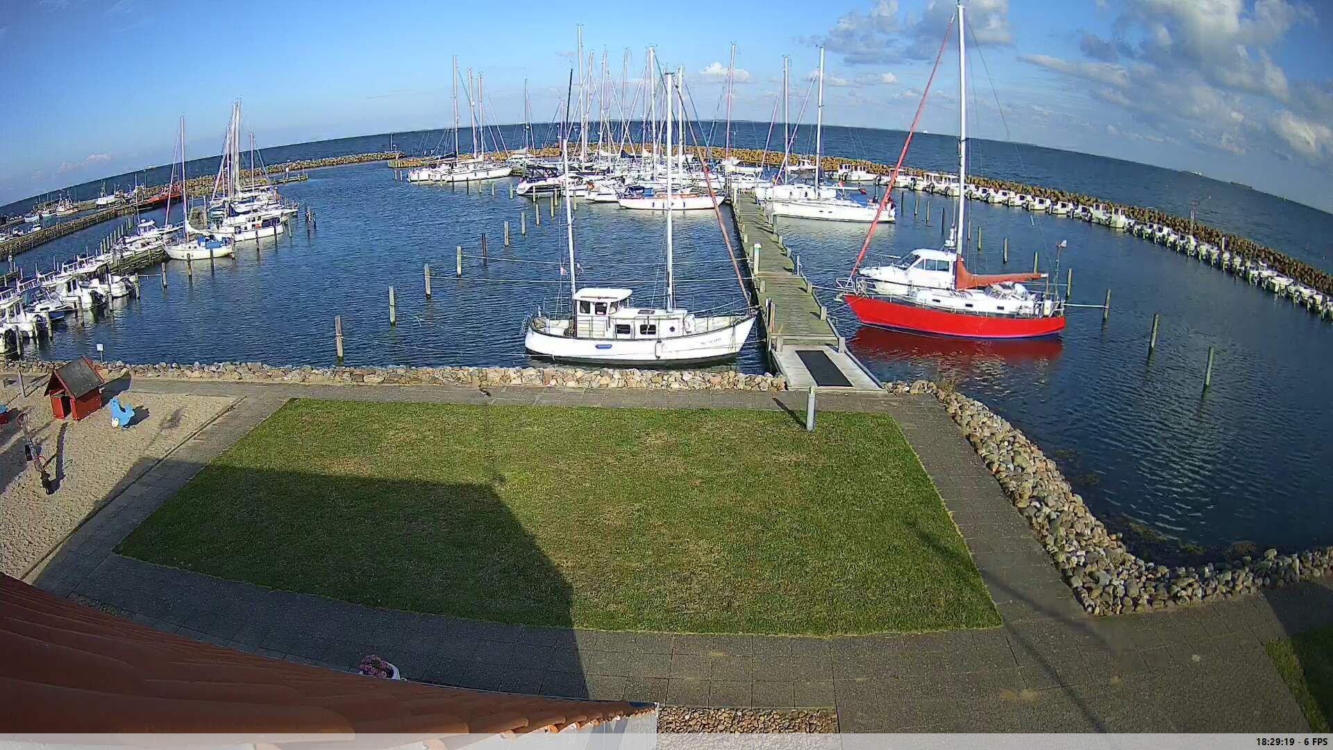 Webcam Spodsbjerg - Langeland / Blick auf den Yachthafen / Syddanmark ...