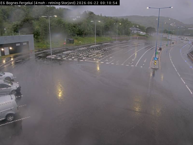 Bognes: E6 - Fergekai (Storjord) Traffic Cam Norway