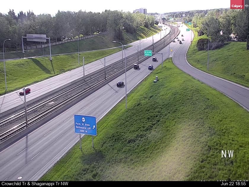 Varsity: Crowchild Trail - Shaganappi Trail NW Traffic Cam