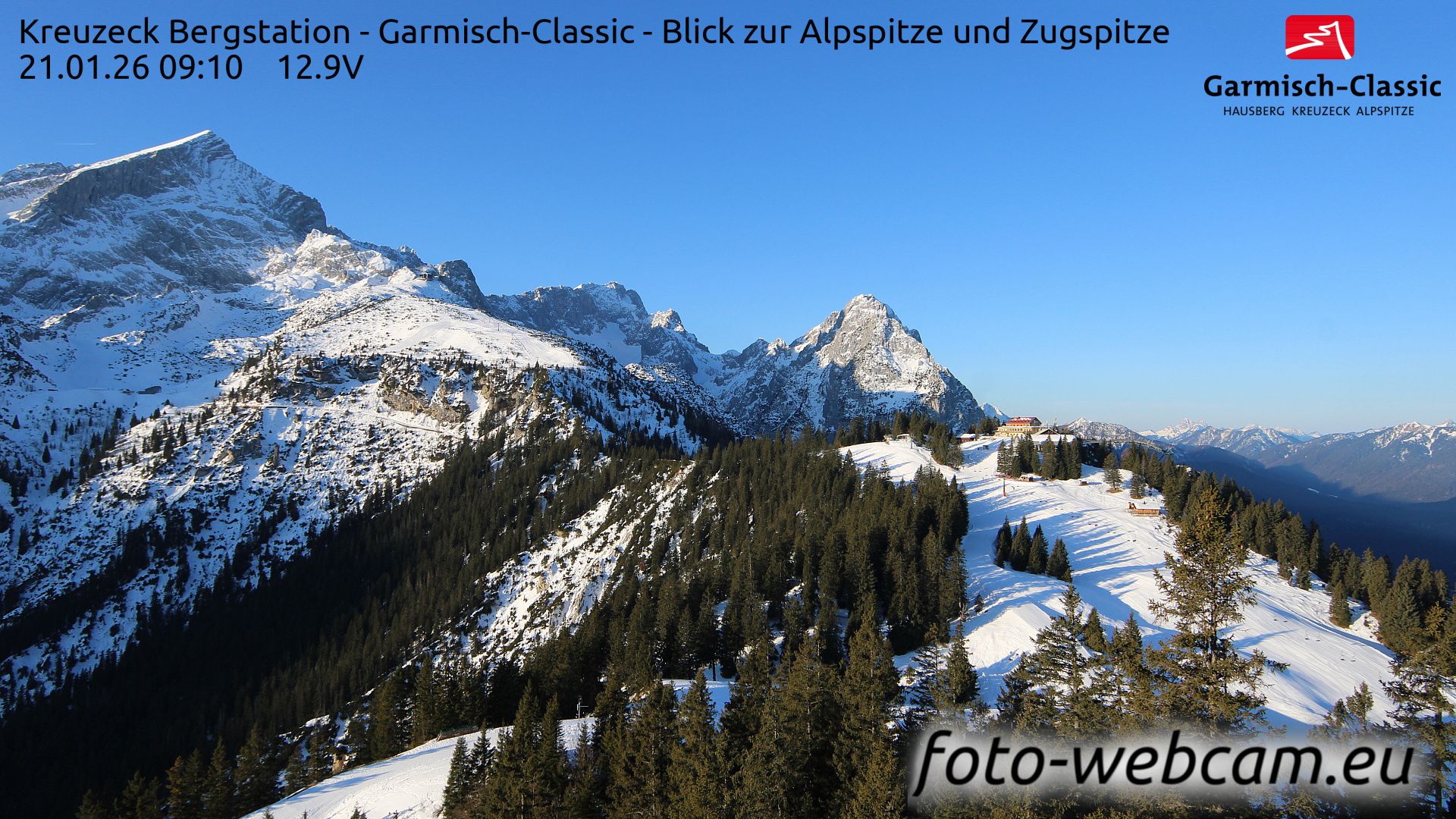 Hammersbach: Kreuzeck Bergstation - Garmisch-Classic - Blick zur ...