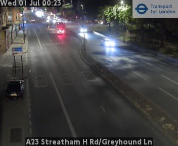 Croydon: A23 Streatham H Rd/Greyhound Ln Landscape Webcam United Kingdom