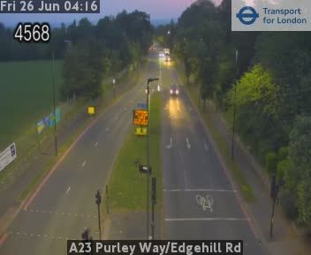 Croydon: A23 Purley Way/Edgehill Rd Landscape Webcam United Kingdom