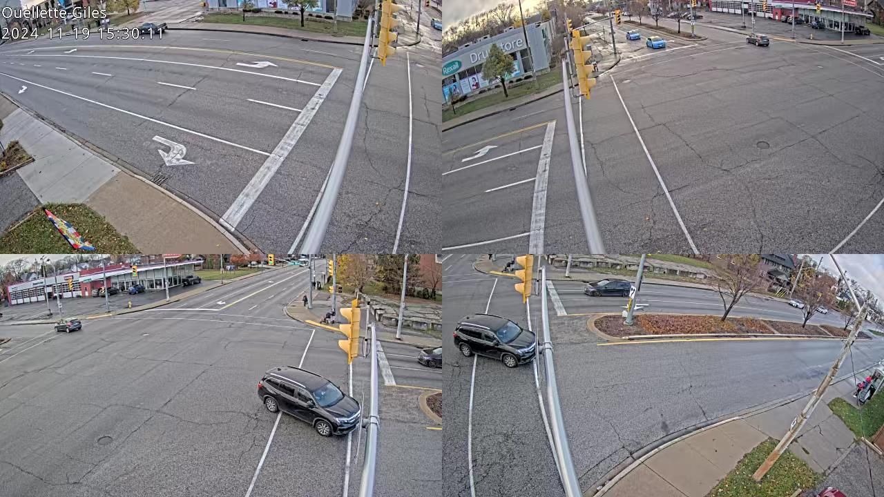 Windsor: Oulette Ave & Giles Blvd Traffic Cam Canada
